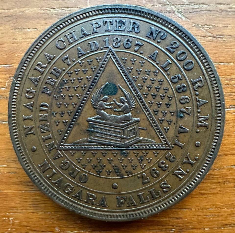 A dollar sized AE Masonic penny from the Niagra Falls Masonic Lodge | eBay