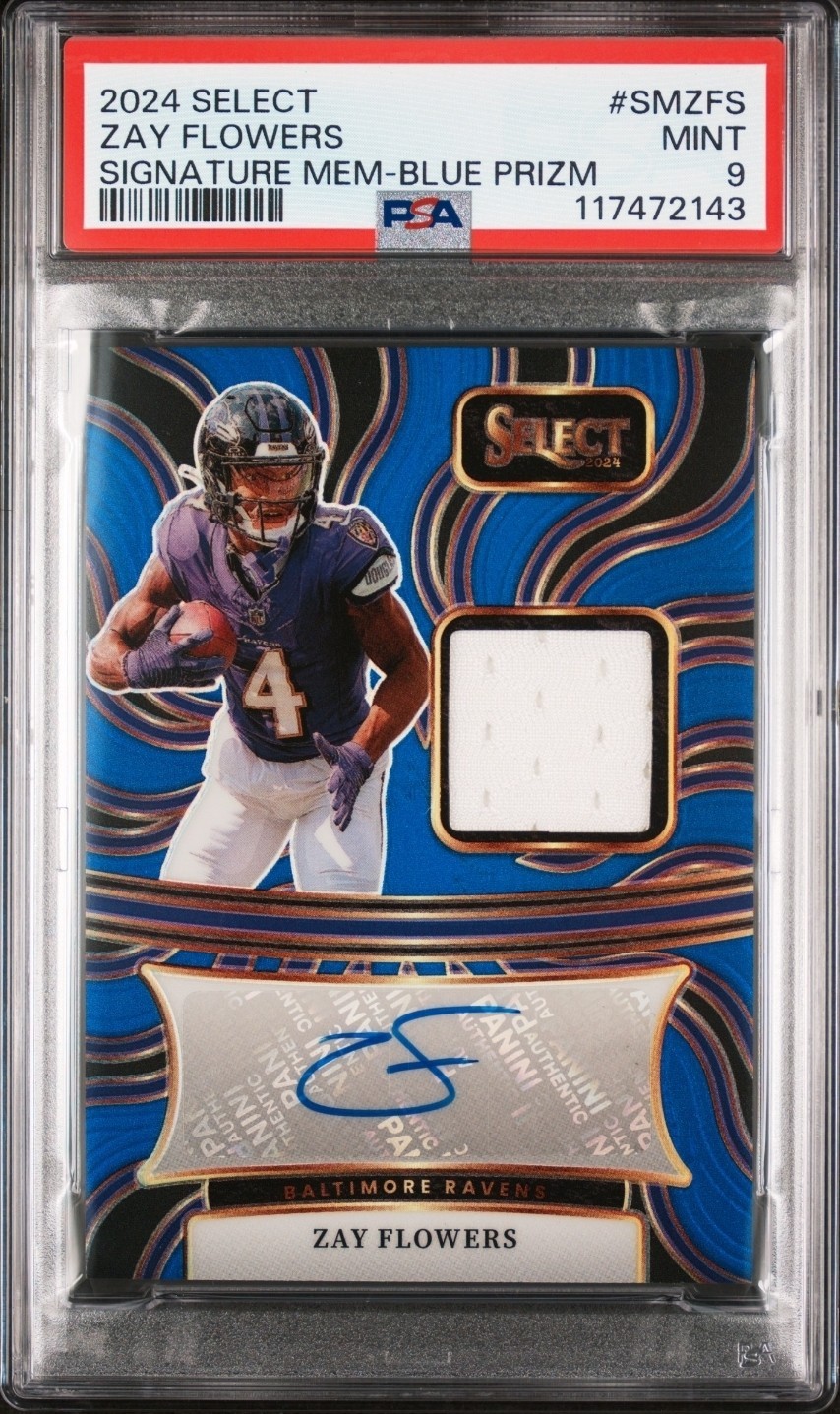 2024 Panini Select - Signature Memorabilia Zay Flowers #SM-ZFS Blue ...