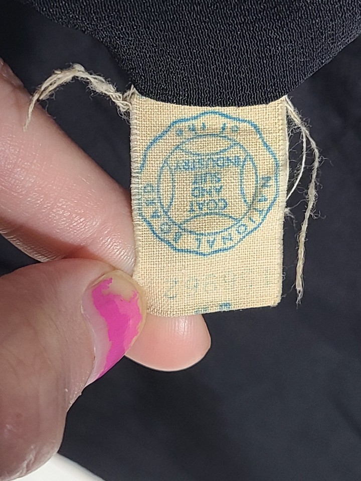 Vtg 60s Plus Size Black Wool Jacket Texture Stripe Mod MCM Gathered ...