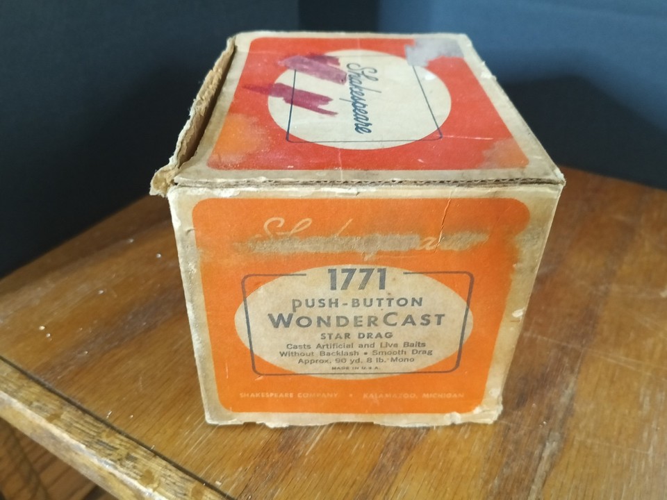 Vintage Shakespeare 1771 Wondercast Spincast Reel Model EF With Box | eBay