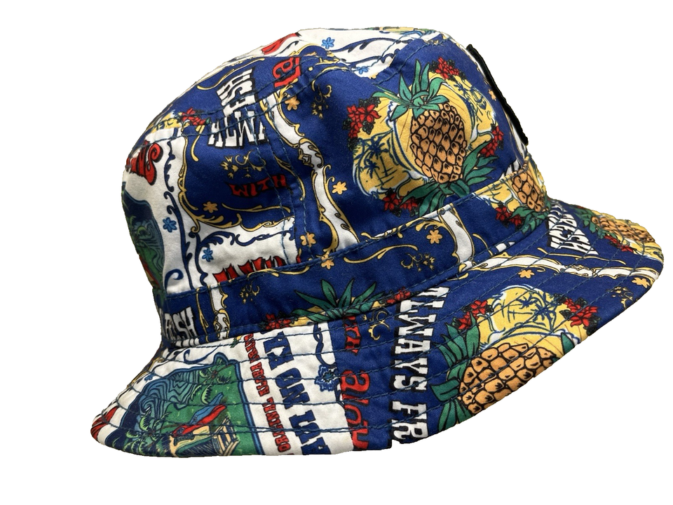 Maui and Sons Bucket Hat Aloha Hawaii Pineapple Always Fresh Multicolor ...