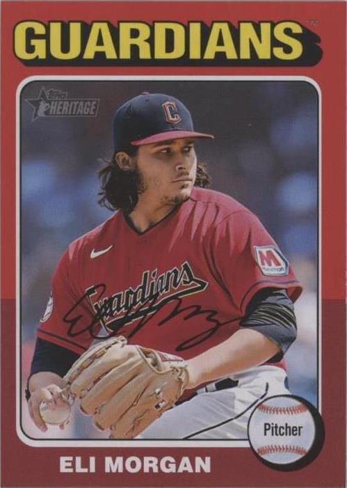 2024 Topps Heritage - Short Print Eli Morgan #84 Red Border "White ...