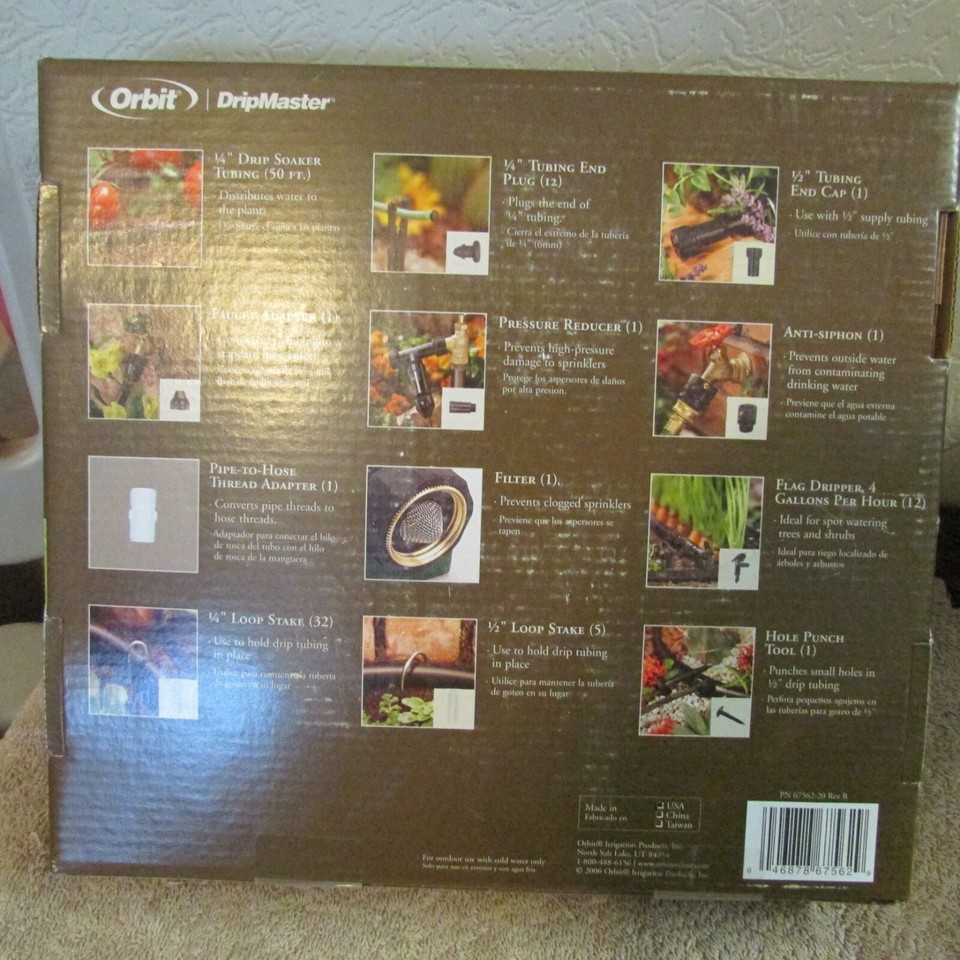 Orbit DripMaster Vegetable Garden Kit - Drip Watering - New (G 77) | eBay