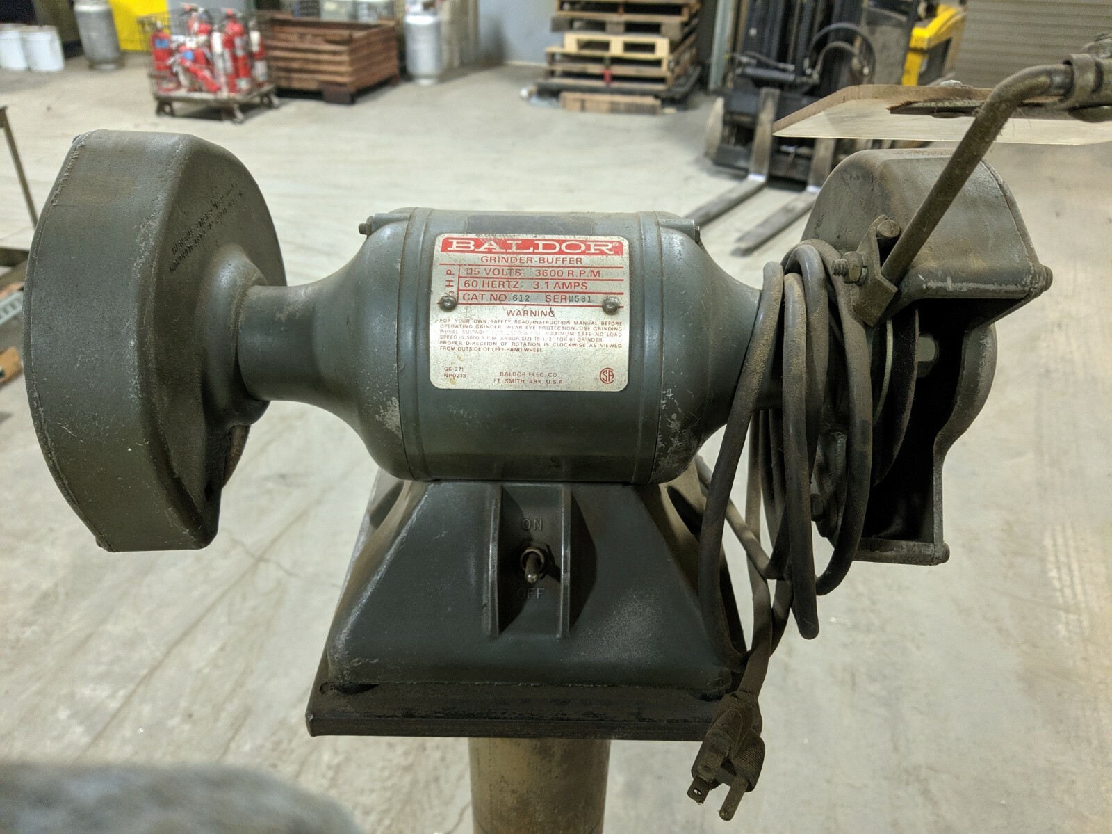 Baldor Tool Grinder-Buffer # 612, 115 Volts, 3600 RPM | eBay