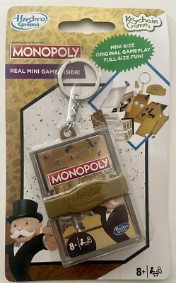 Monopoly Keychain Keyring Mini Game Gold 2021 Hasbro New NIB NIP Sealed ...