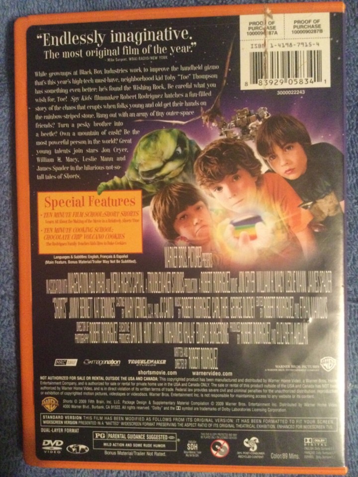 Shorts The Adventures of the Wishing Rock dvd 883929058341| eBay