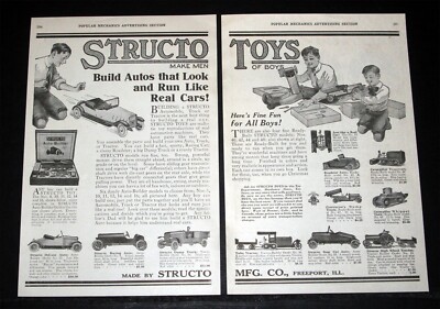 1921 OLD MAGAZINE PRINT AD, STRUCTO TOYS MAKE MEN OF BOYS, RUN LIKE ...