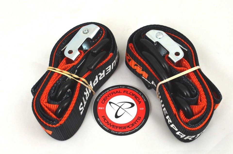 NEW KTM Soft Tie Down Straps w/ Rachet Orange/Black 1.5" wide Tiedowns ...