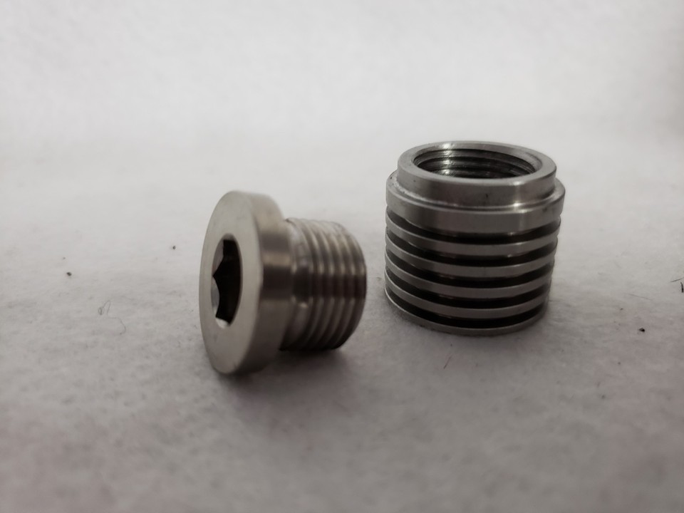 O2 OXYGEN SENSOR "HEAT-SINK" WELD ON BUNG WIDEBAND NUT & CAP KIT S5P2 ...