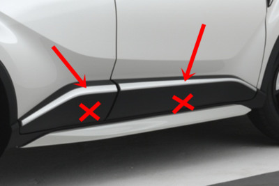 TOYOTA CHR 2018 GENUINE SILVER OR RED BODY SIDE MOLDING | eBay Australia