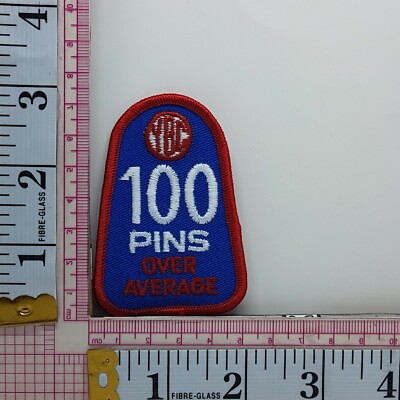 YBC Bowling 100 Pins Over Average Badge Patch Applique Crest Logo rb J8 ...