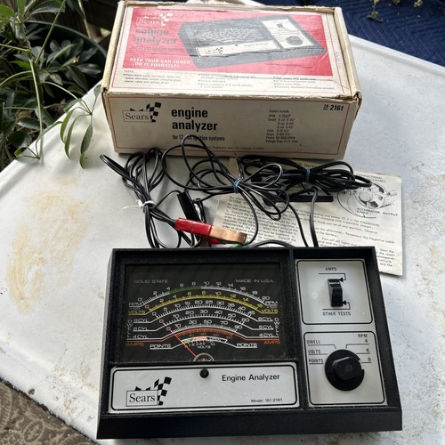Vintage Sears Engine Analyzer 28 2161 12v Ignition OWNERS MANUAL ORIGINAL BOX | eBay