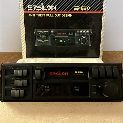 Epsilon Electronics AM FM Cassette Player Car Radio EP 650 Vintage ...