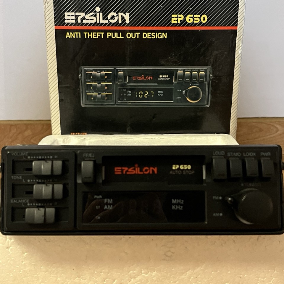 Epsilon Electronics AM FM Cassette Player Car Radio EP 650 Vintage ...