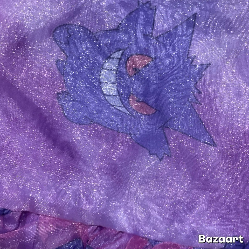 Pokemon Gengar NEW Girl's size M Halloween Puff Sleeve Organza Dress ...