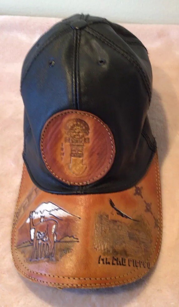 Machu Picchu, Peru Leather Baseball Cap, Tumi Emblem | eBay