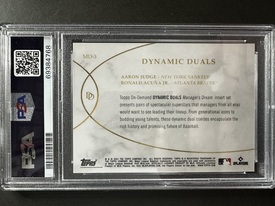 2021 Topps Dynamic Duals Manager’s Dream Aaron Judge & Ronald Acuna ...