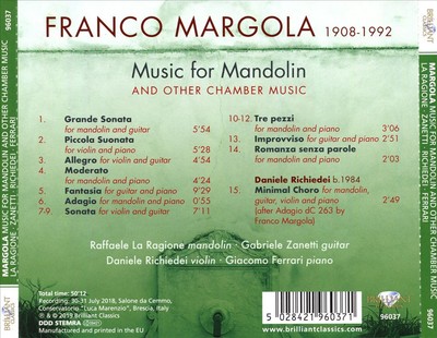 MARGOLA:MUSIC FOR MANDOLIN,AND OTHER NEW CD 5028421960371 | eBay