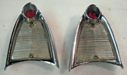 2 1956 Ford & Thunderbird Back-Up Light Bezels With Lens | eBay
