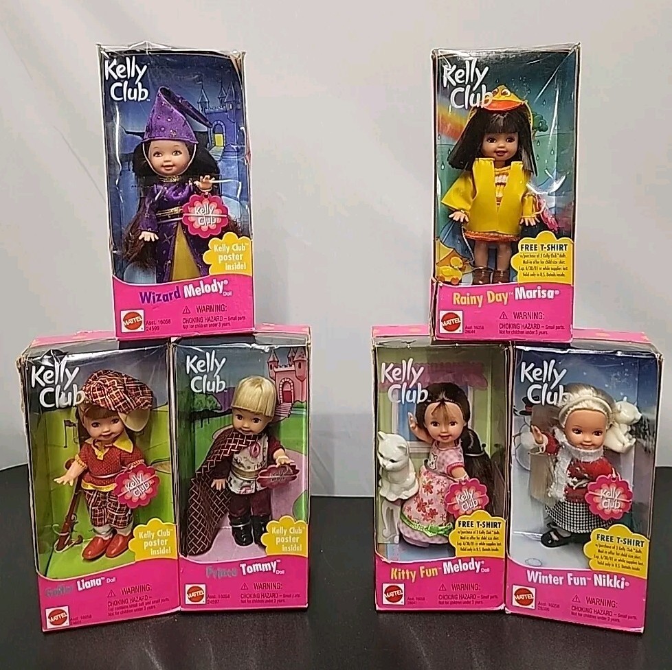 Lot of 6 Kelly Club 1999/2000 Dolls NIB Tommy, Melody, Liana Marisa ...