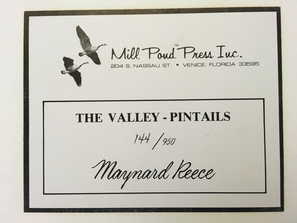 Maynard Reece, "The Valley-Pintails", S/N #144/950 | eBay