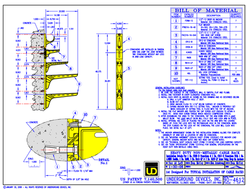 Underground Devices RA08 Cable Rack Arm - Yellow for sale online | eBay