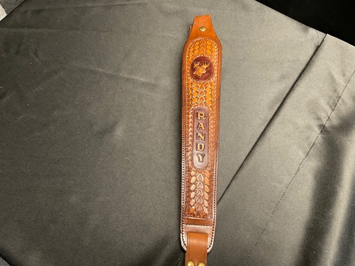 Leather rifle sling personalized with the name ‘’ RANDY’’ | eBay