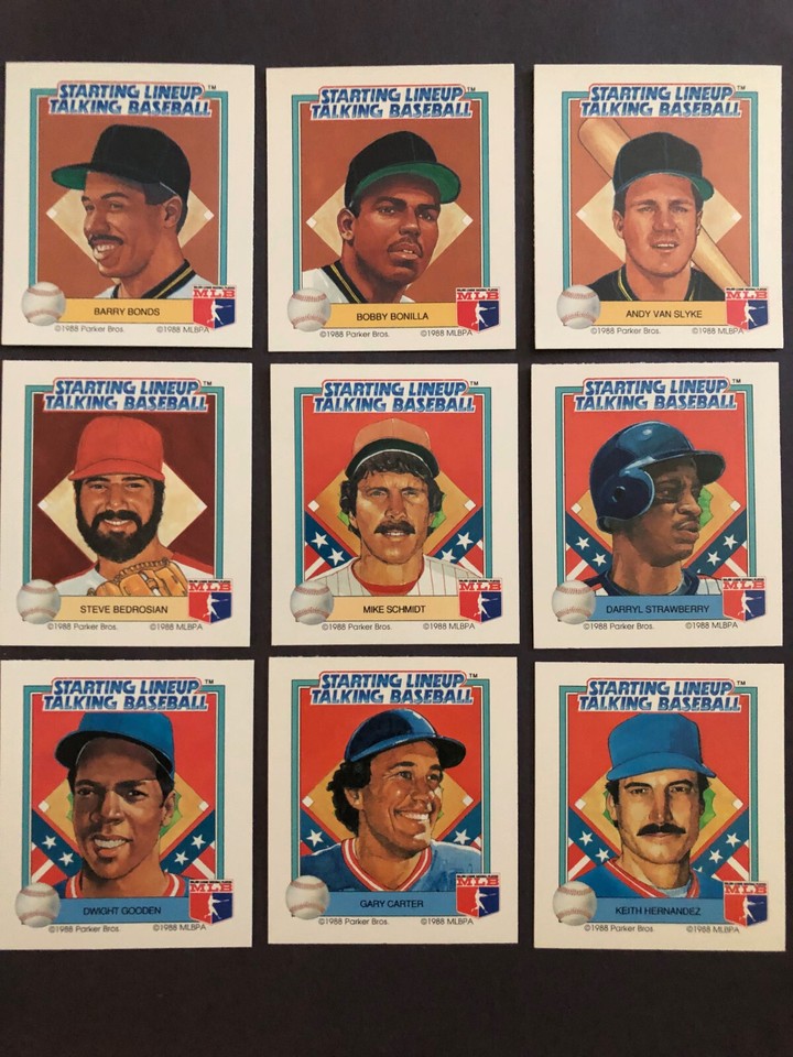 1988 Starting Lineup Talking Baseball complete card set - All-Stars ...