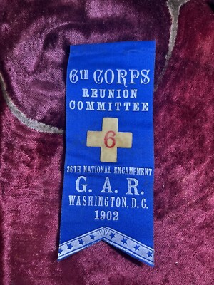 GAR 1902 WASHINGTON DC CIVIL WAR VETERANS REUNION RIBBON | eBay