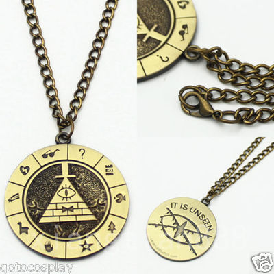 Anime Gravity Falls Bill Cipher Boss Necklace Pyramid Pendant Cosplay ...
