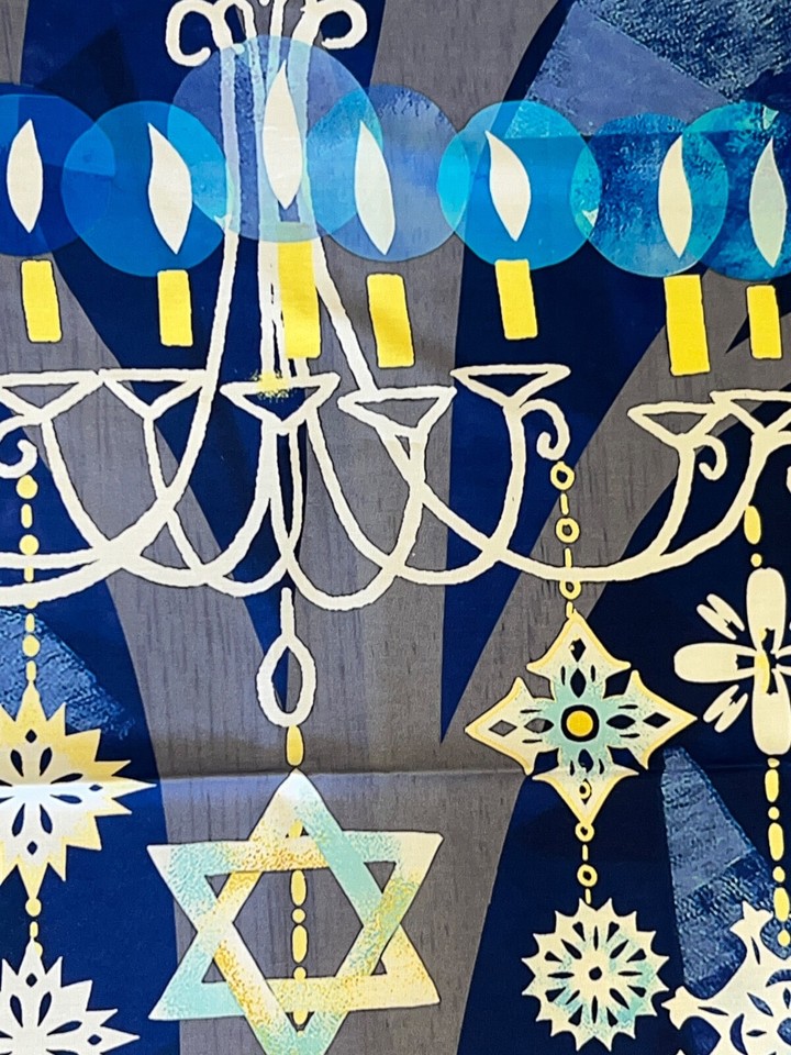 QT Love & Light Jewish Hanukah Holiday Light 100% cotton fabric each ...