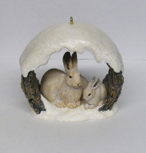 Hallmark Series Ornament Majestic Wilderness #1 1997 Snowshoe Rabbits ...