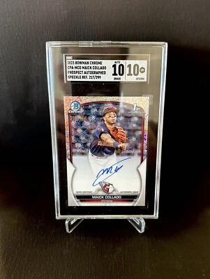 2023 Bowman Chrome Maick Collado Speckle Refractor 1st Auto /299 SGC 10 ...