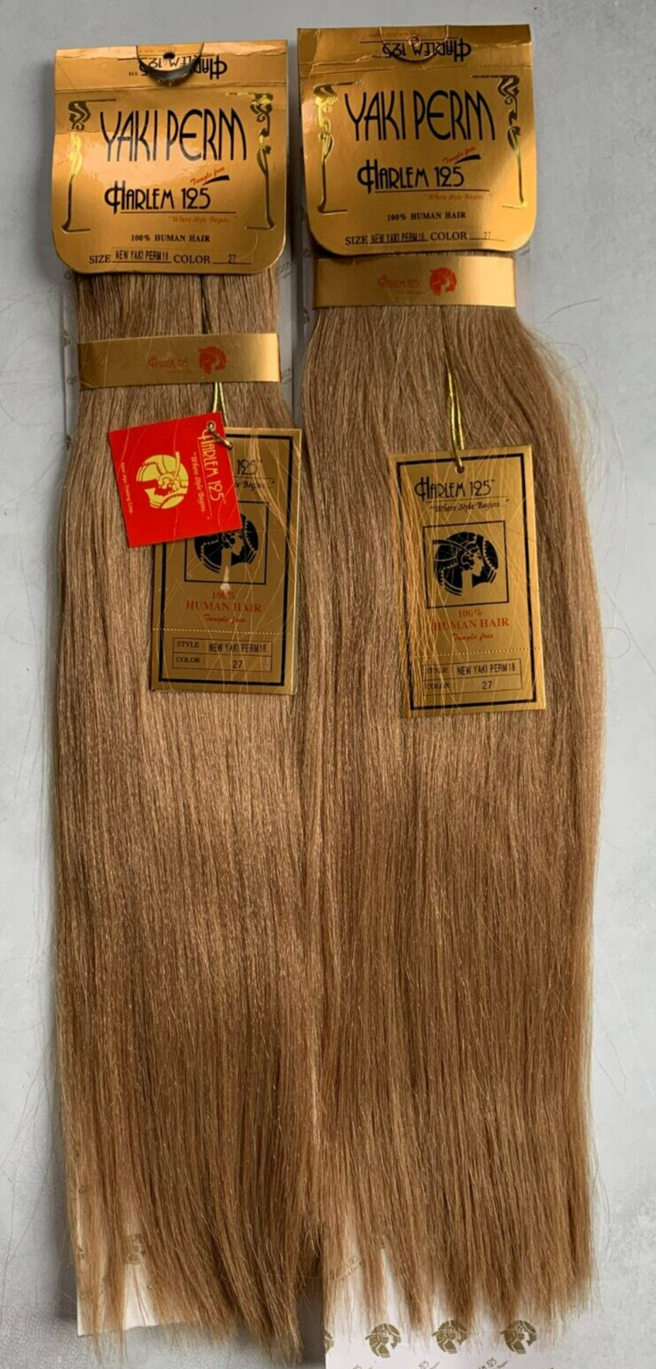 100% Human Hair for Weaving by Harlem, Yaki Perm 2-Pack Bundle Deal! 19 ...