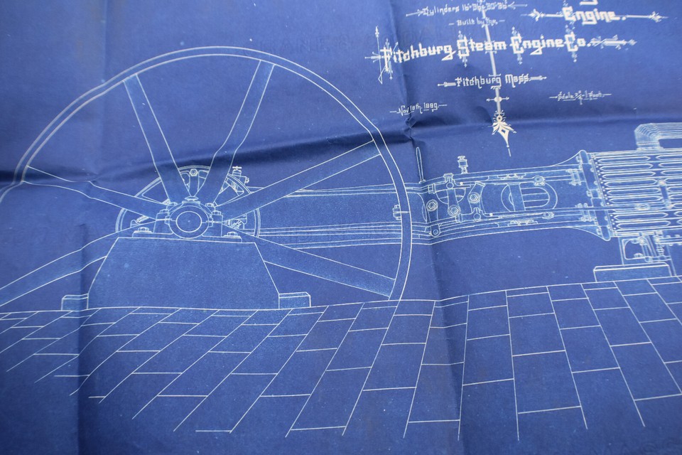 1889 *ORIGINAL* Fitchburg Tandem Compound Condensing Steam Engine ...