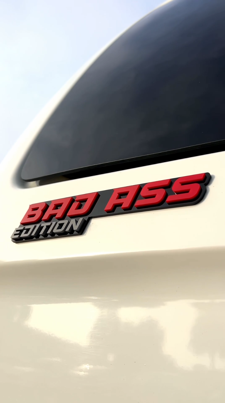 New Bad Ass Edition Emblem Car Badges Badass 3D Sticker Decal Black Red ...