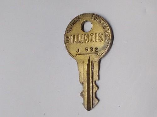 ILLINOIS Lock Key # J632 J 632 Slot Machine Jukebox Wallbox Arcade Coin ...