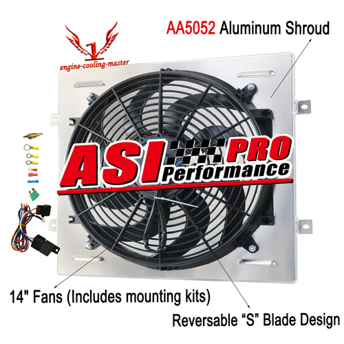 Electric Radiator Fan+Shroud Kit For 65 66 Ford Mustang 60-65 Ford ...