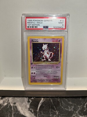 1999 Pokemon German Mewtwo Mewtu Holo Rare 1st Edition Base Set 10/102 ...