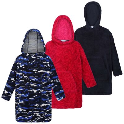 Regatta Kids Cosy Borg Fleece Oversized Poncho | eBay UK