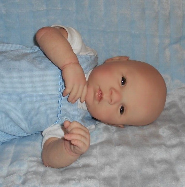 EUC Reborn 20" Gabriel Bountiful Baby 3/4 Limbs Bald New Handmade 2 PC ...