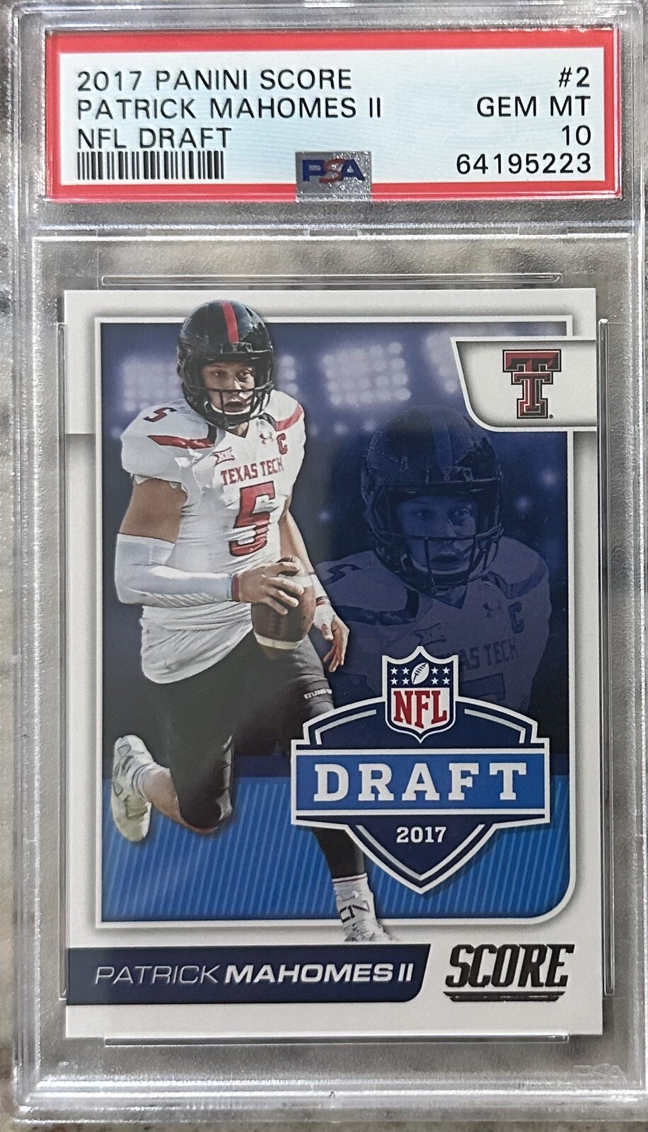 Patrick Mahomes II 2017 Score #2 NFL Draft Price Guide - Sports Card ...