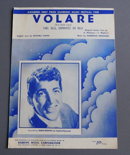 Volare - 1958 sheet music - feat. Dean Martin | eBay