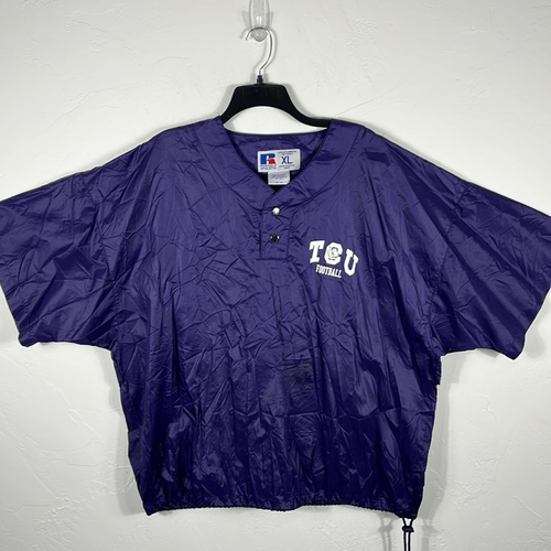 Vintage TCU Horned Frogs Football Pullover SS Nylon Pullover ...