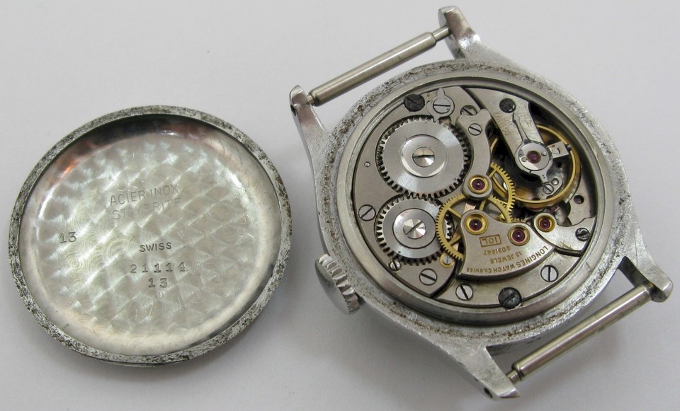 Longines 10L Movement 17 jewels with sweep second & stainless steel ...