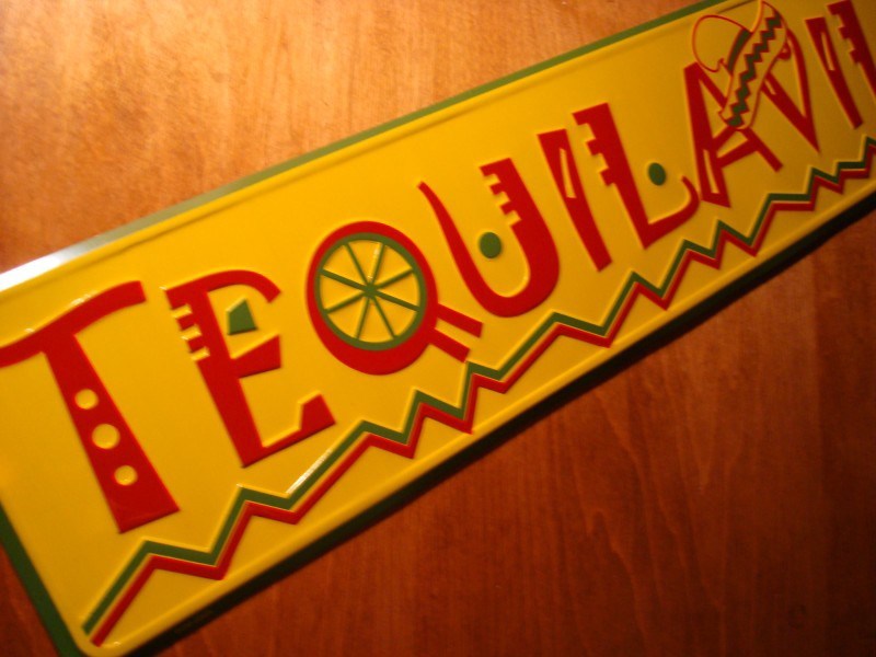 Tequila Cantina Bar Sign Mexican Restaurant Decor Tequillaville Lime ...