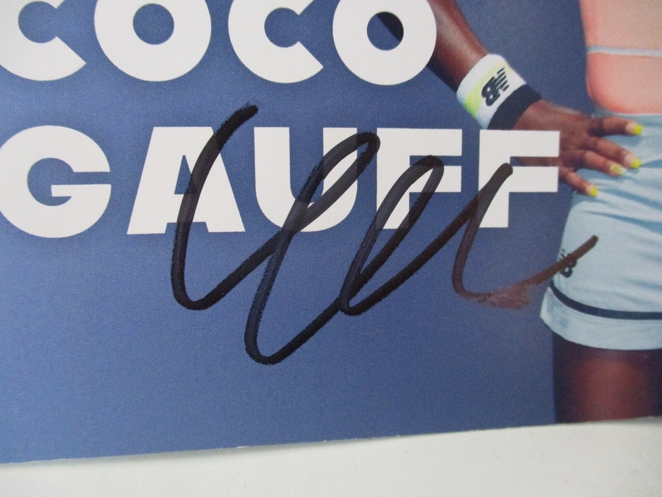 2023 COCO GAUFF SIGNED CINCI OPEN 5X7 AUTOGRAPH TENNIS POSTCARD READ ...
