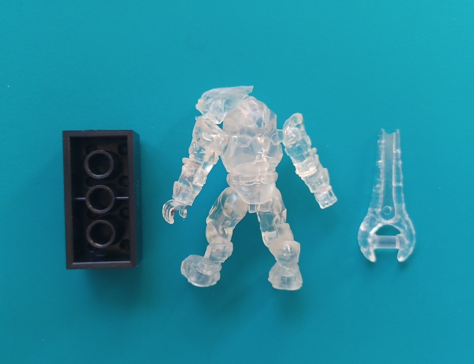 Halo Mega Bloks Active Camo Elite Series 3 Translucent Clear Figure ...