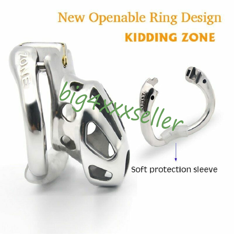 New Metal Openable Rings Design Male Chastity Cage Device Belt Magic ...