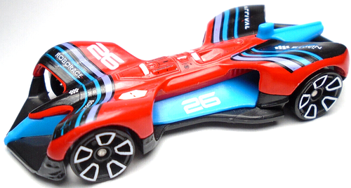 2018 HOT WHEELS ROBORACE ROBOCAR #26 RED 1:64 DIECAST 2 7/8" RACE CAR ...